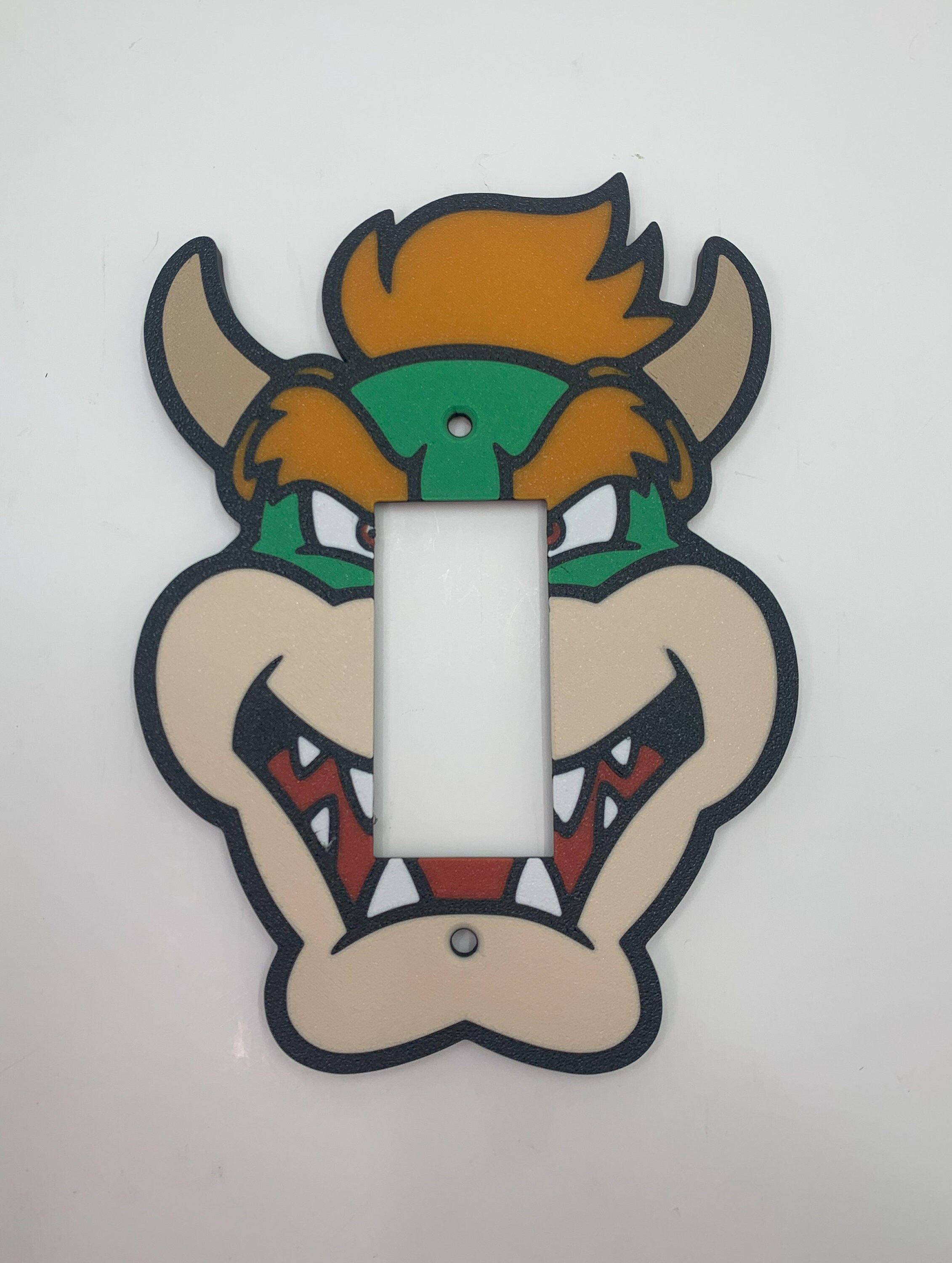 BOWSER FACE Outlet Cover Plate | Super Mario Room Wall Plate | GFCI ...