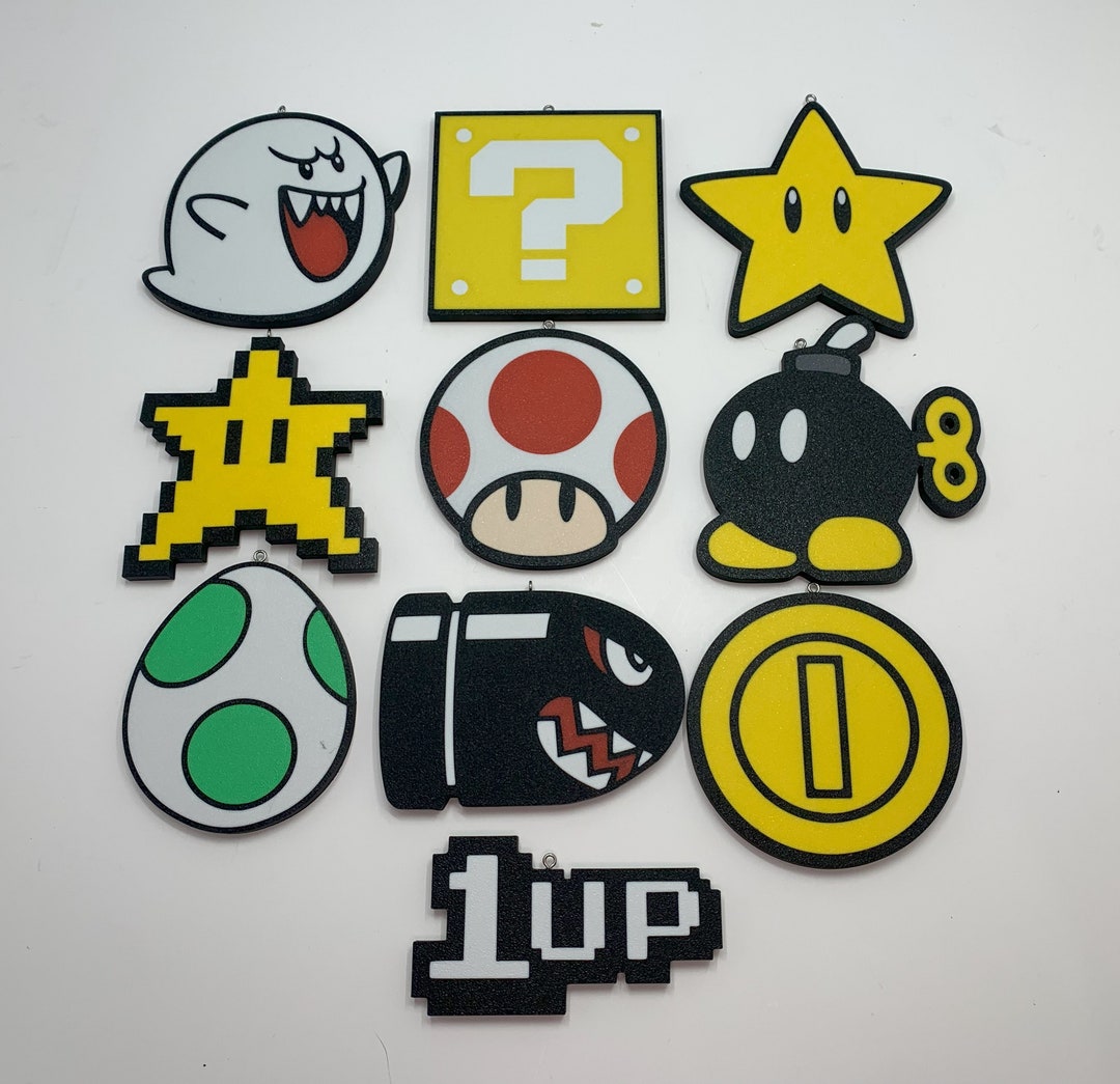 LARGE Super Mario Tree Decorations - Christmas Tree Ornaments ...