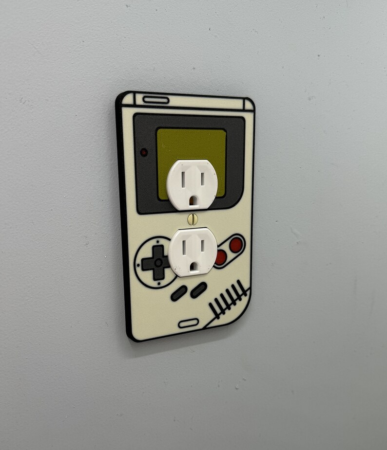 GAMEBOY Outlet Cover Plate Game Room Wall Art Gamer Decor - Etsy