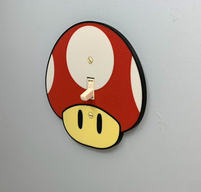 TOAD Mario Bros. Light Switch Cover Plate-rocker Nintendo Video Game ...