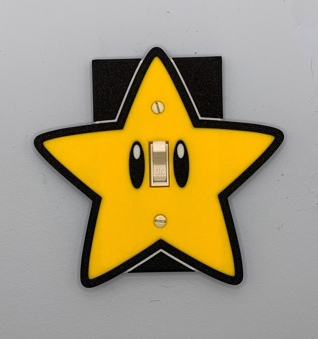 Super Star. Mario Bros. Light Switch Cover Plate-rocker Nintendo Video ...