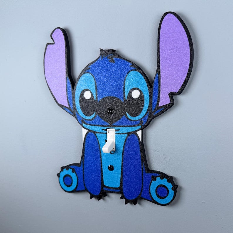 Stitch Light Switch | Toggle Cover Plate | Room Decor | Fun Wall Art - Etsy