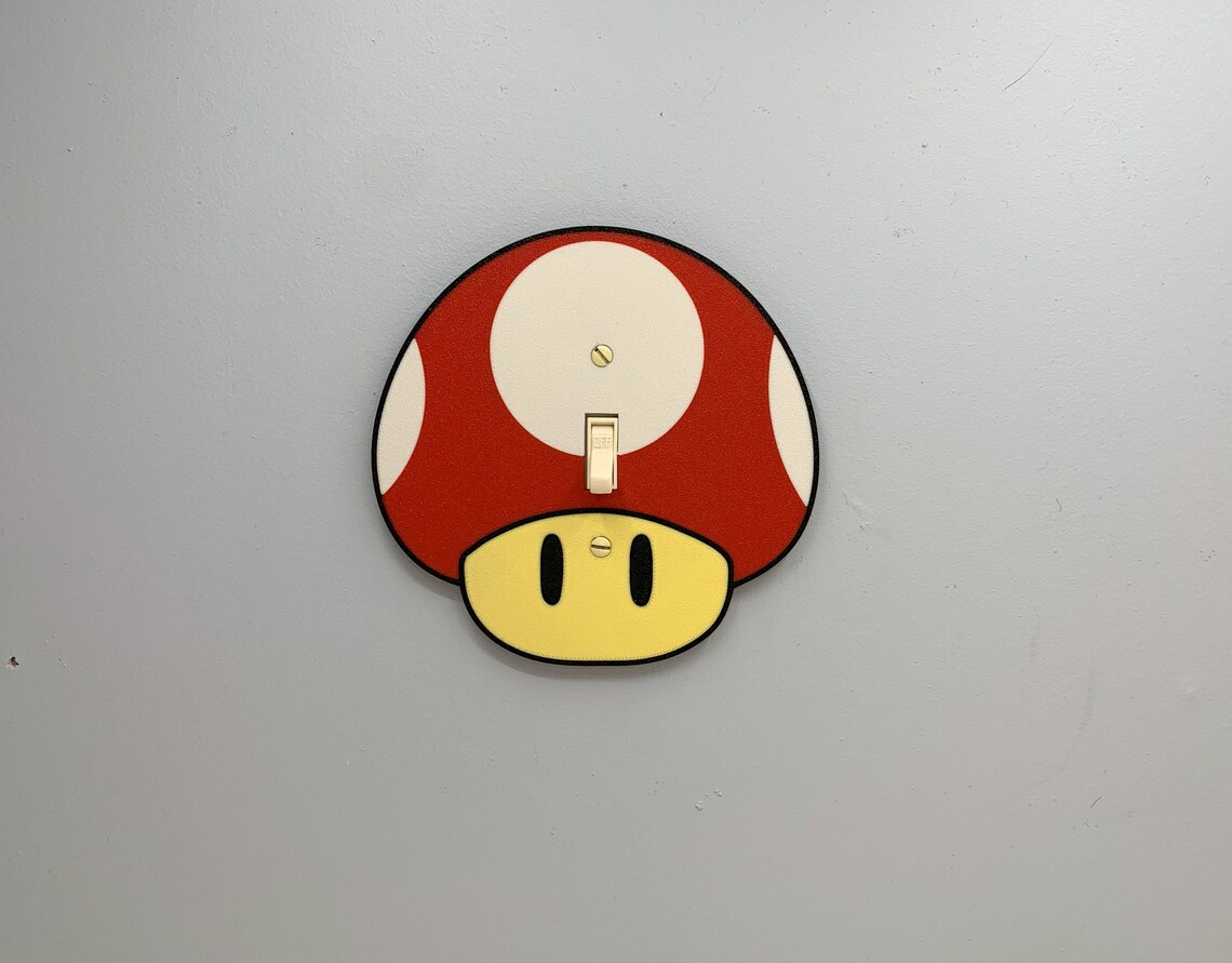 TOAD Mario Bros. Light Switch Cover Plate-rocker Nintendo Video Game ...