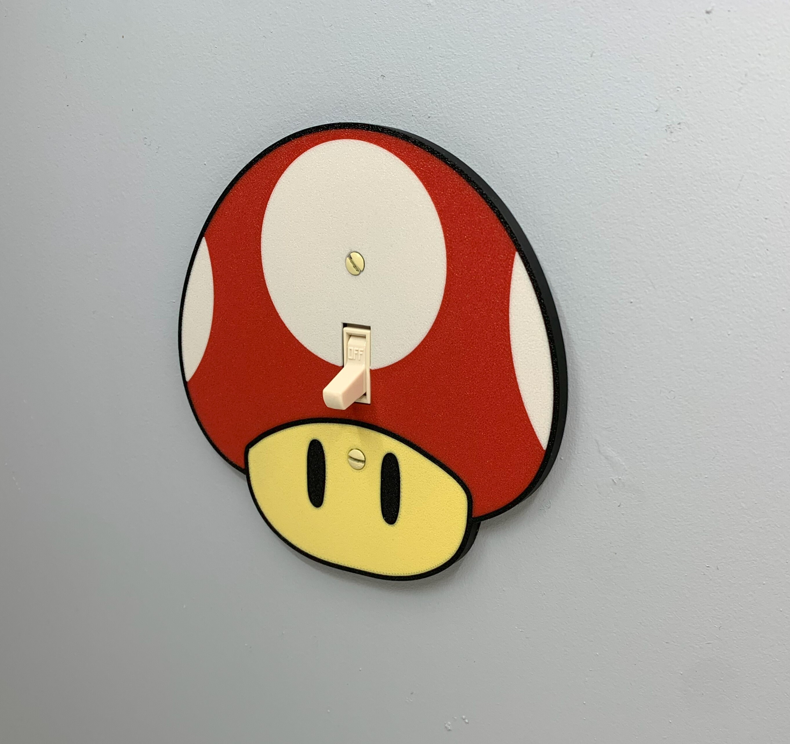 TOAD Mario Bros. Light Switch Cover Plate-rocker Nintendo - Etsy