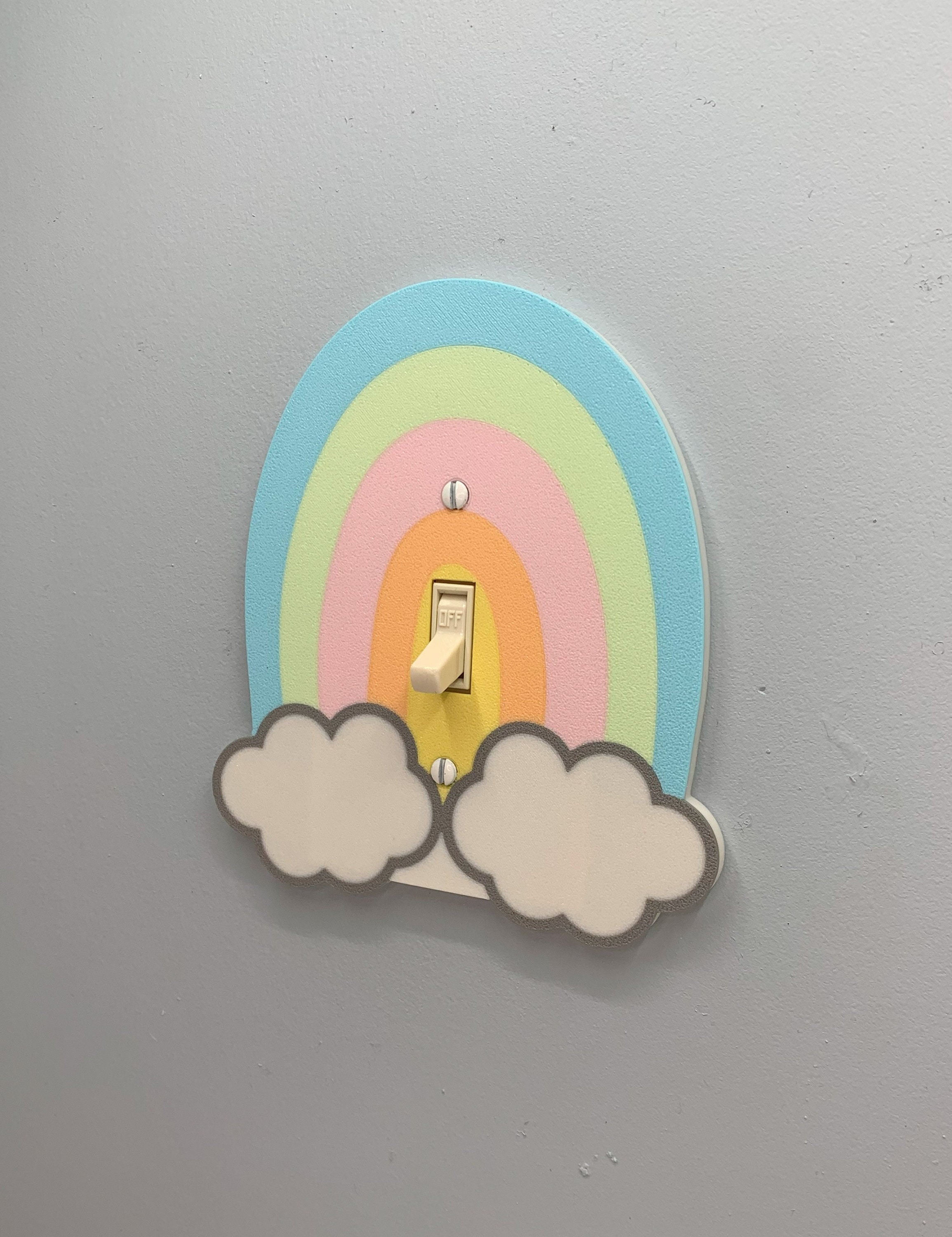Rainbow Clouds Sky Nursery Decor Light Switch Cover Plate Wall Art ...