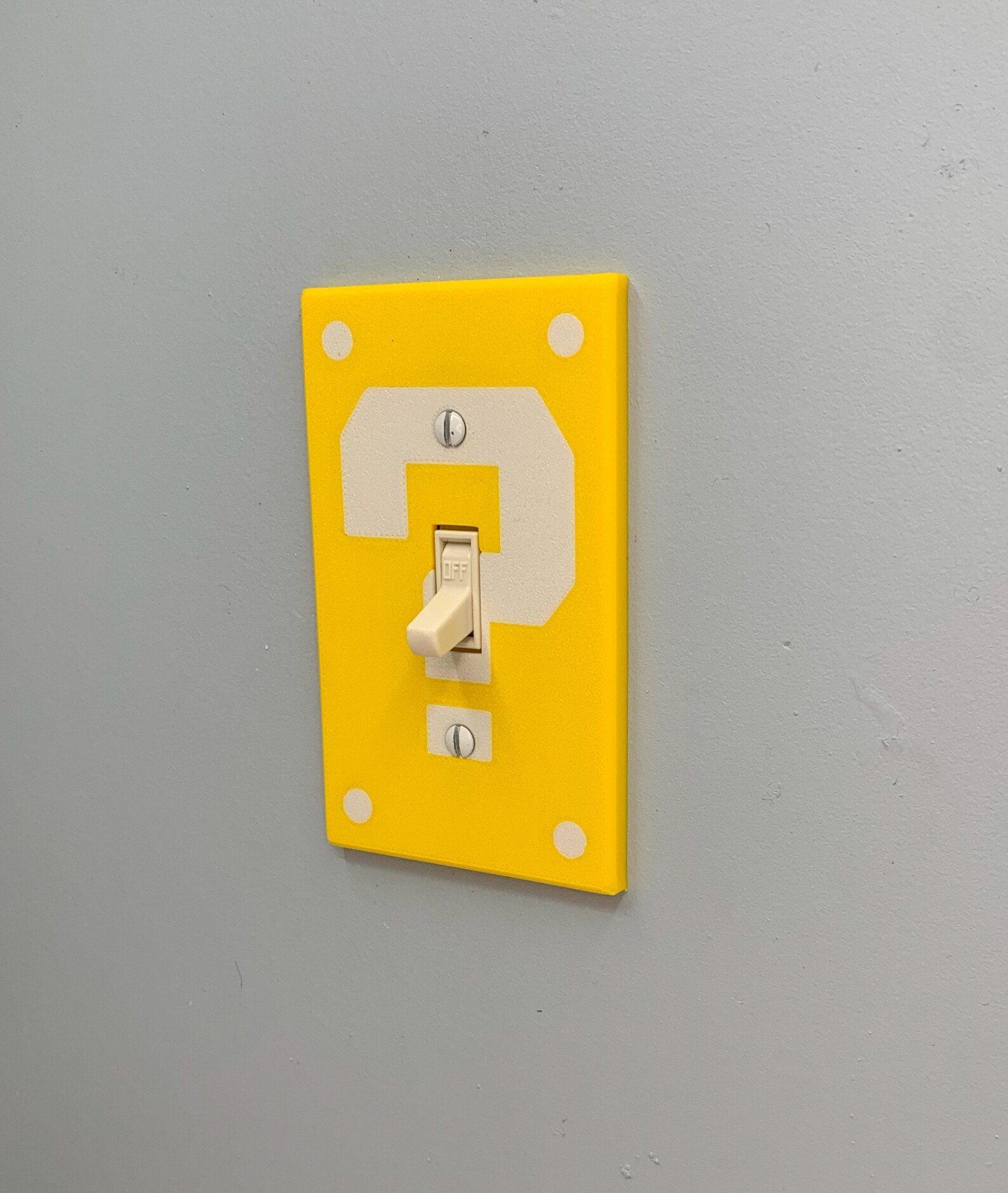 Question Block SINGLE Light Switch Cover | Super Mario Room Wall Plate ...