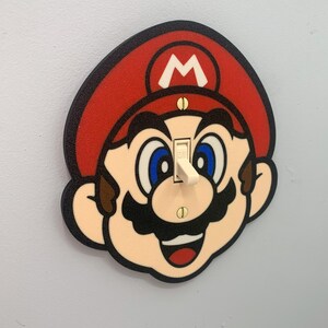 MARIO FACE Light Switch Cover Plate | Super Mario Room Wall Plate ...