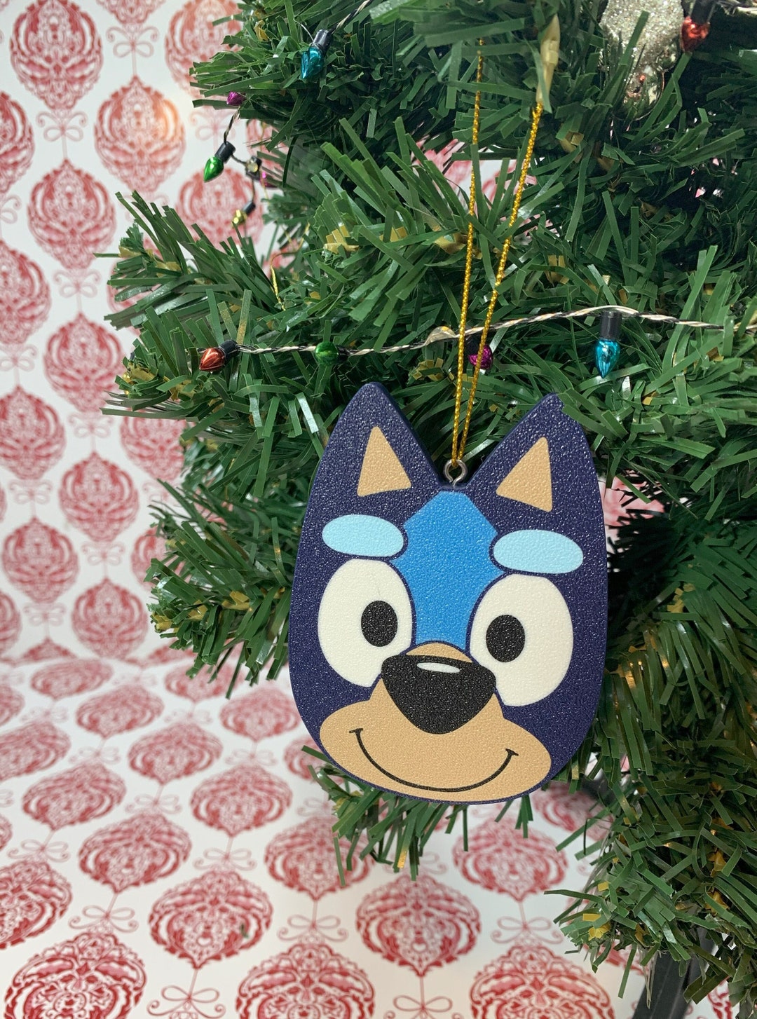 Blue Dog Face Cartoon Christmas Tree Ornaments |christmas Tree ...