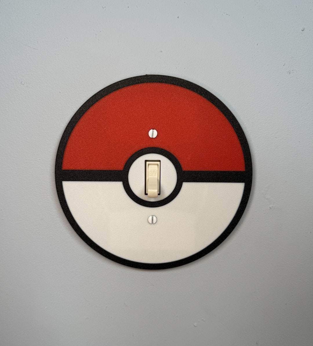 Pokeball Light Switch Toggle Cover Plate- Pokemon Gift Unique Birthday ...