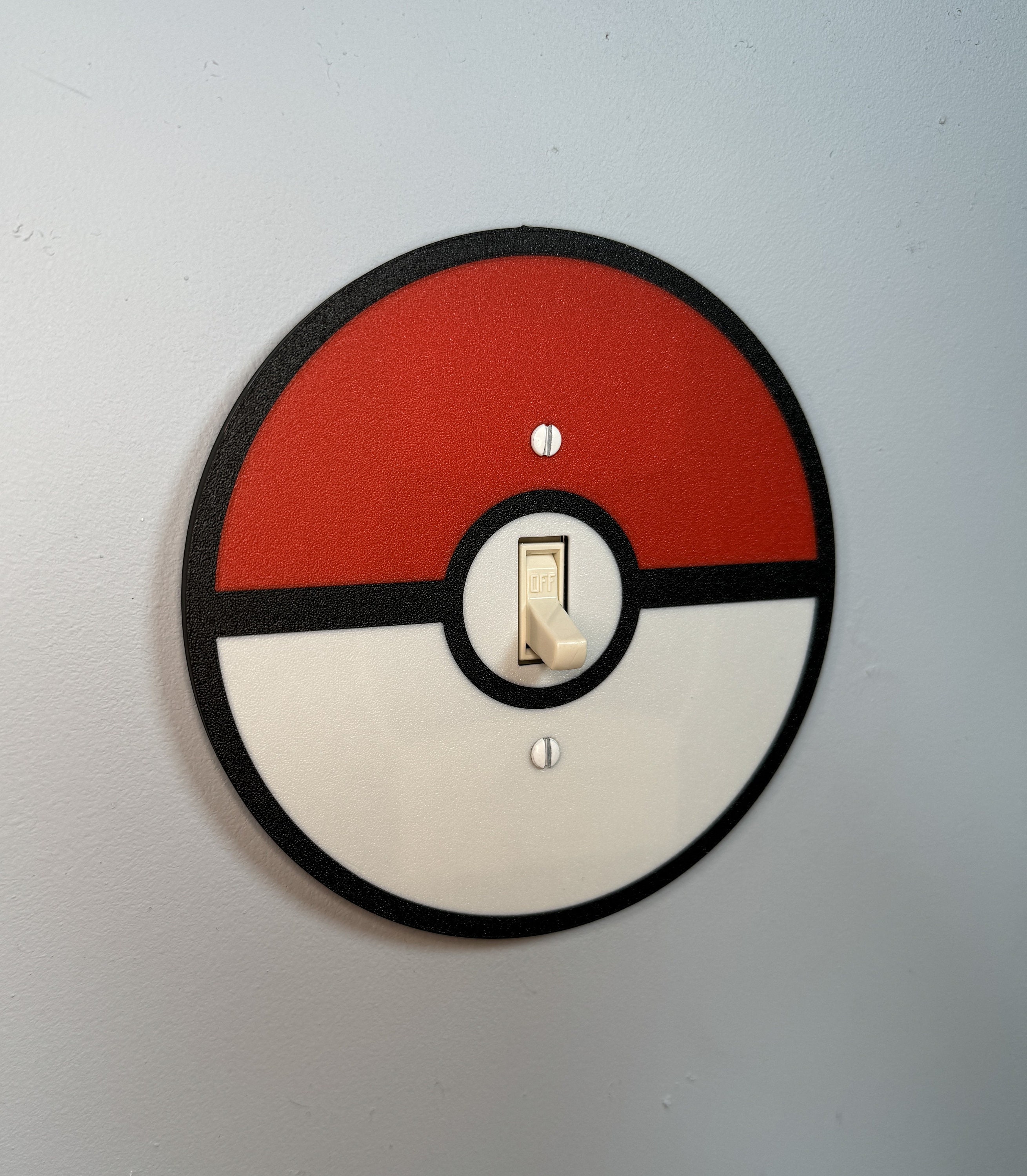 Pokeball Light Switch Toggle Cover Plate- Pokemon Gift Unique Birthday ...