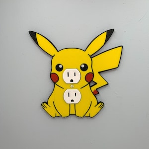 PIKACHU Outlet Cover Plate- Pokemon Gift Unique Birthday - Etsy