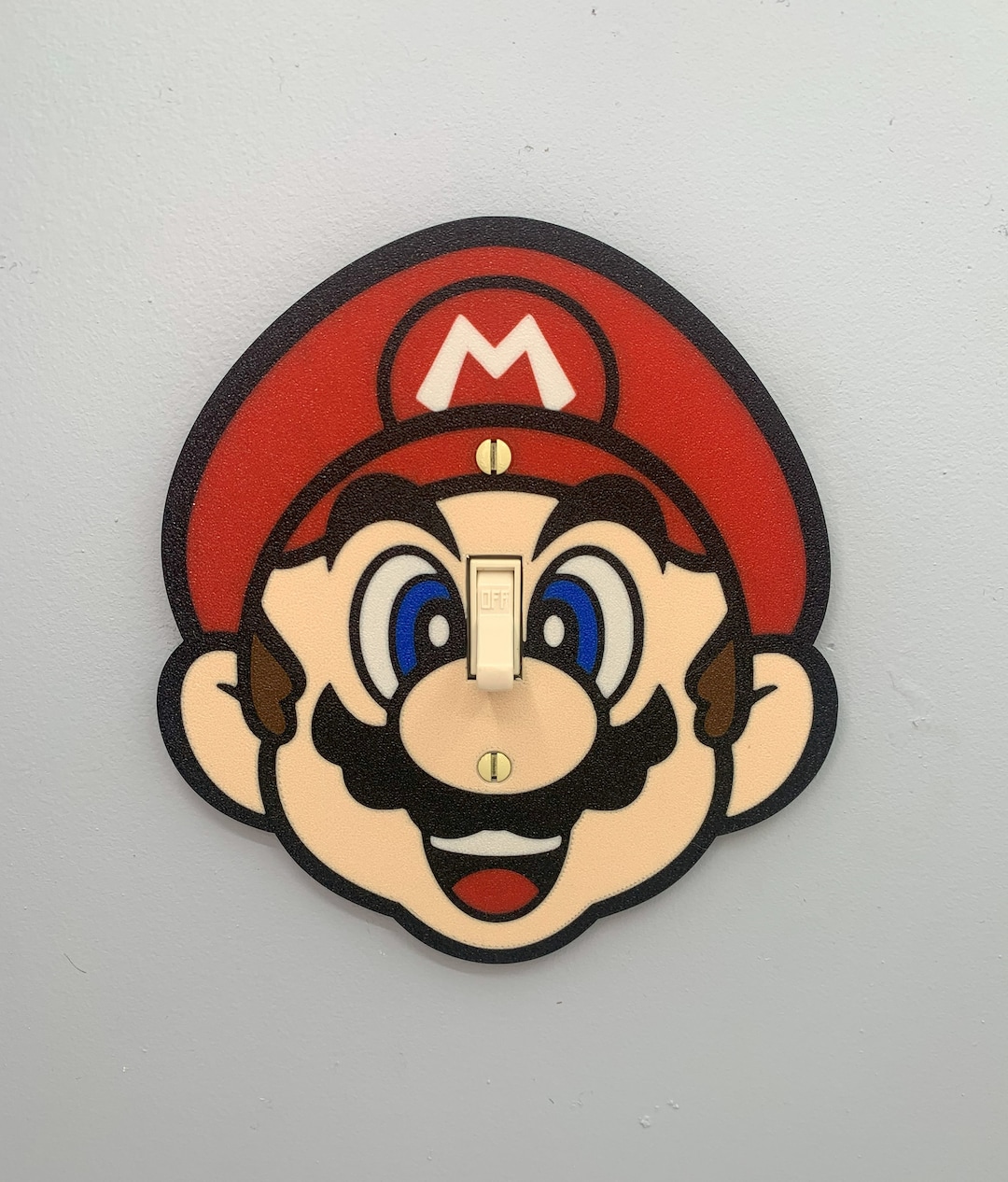 MARIO FACE Light Switch Cover Plate | Super Mario Room Wall Plate ...
