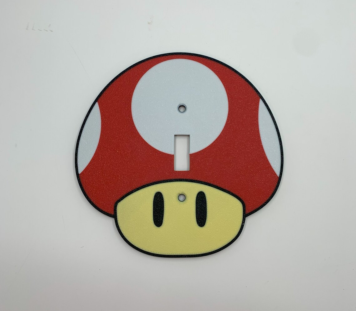 TOAD Mario Bros. Light Switch Cover Plate-rocker Nintendo - Etsy