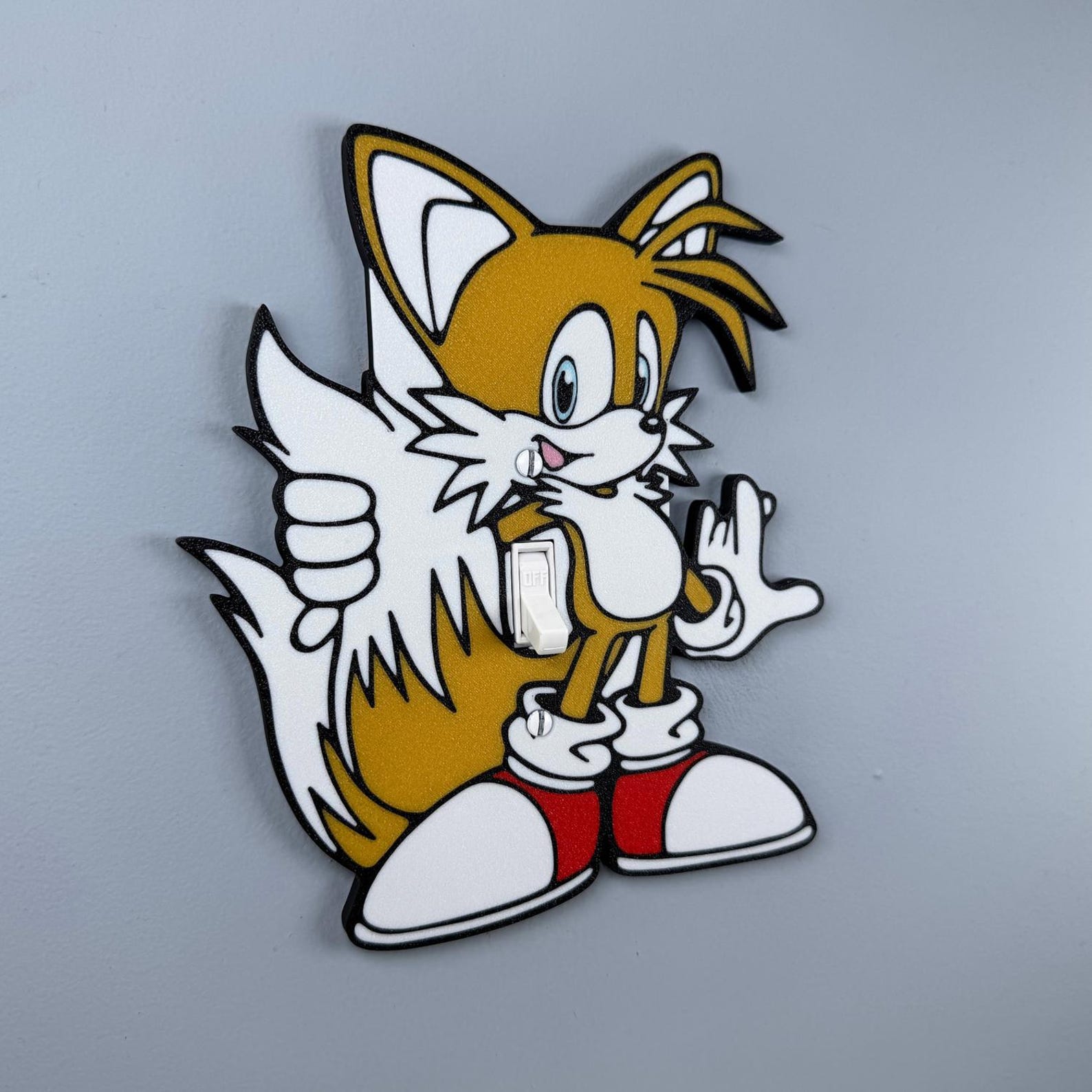 Tails Sonic Light Switch Cover | Toggle Switch | Hedgehog Wall Plate ...