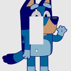 Blue Dog Cartoon Light Switch Cover | Toggle or Rocker |- Plate Fun ...