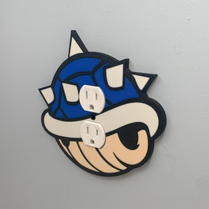 Mari Kart SHELL SPINY SPIKED Outlet Cover | Super Mario Room Wall Plate ...
