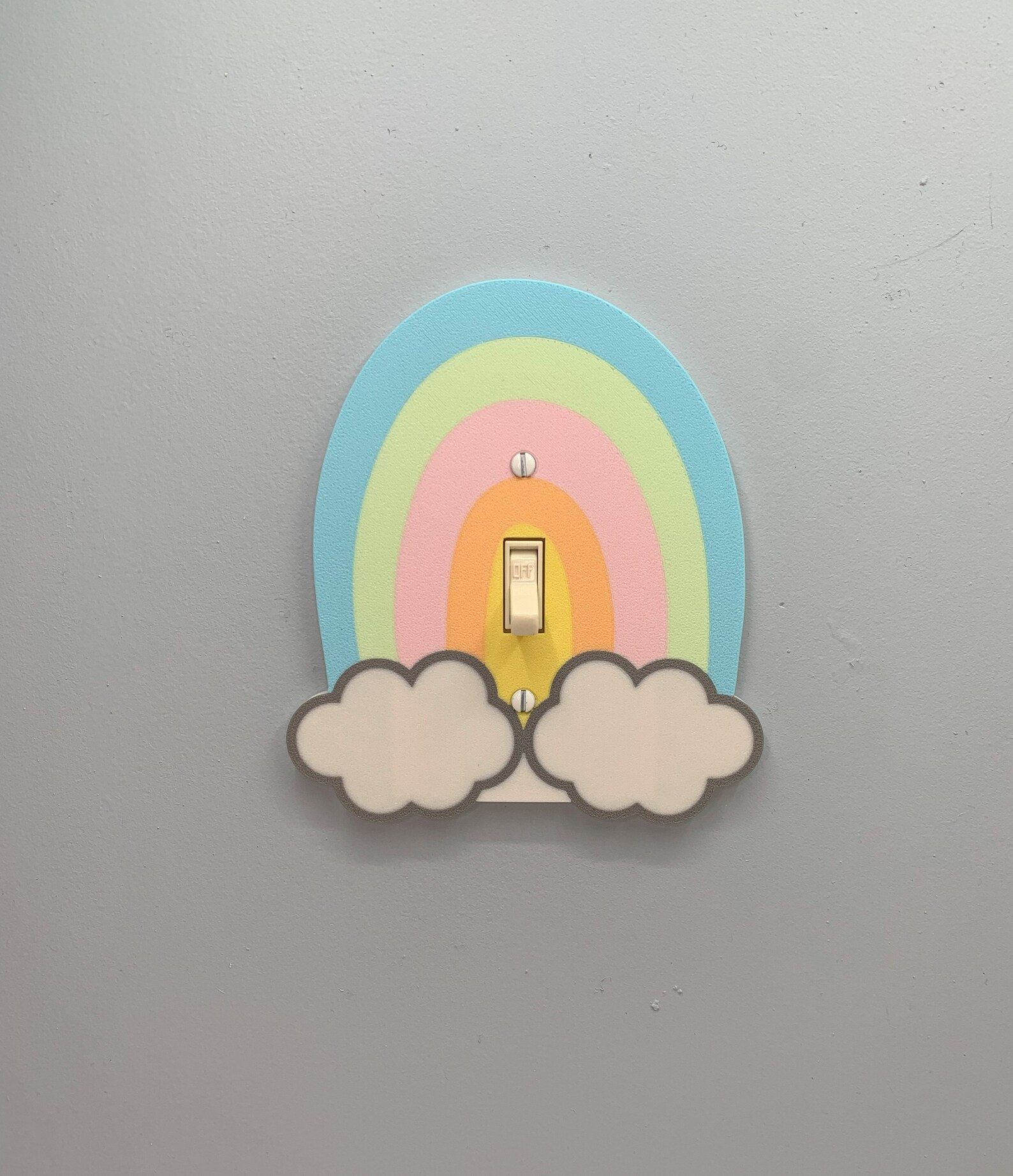 Rainbow Clouds Sky Nursery Decor Light Switch Cover Plate Wall Art ...