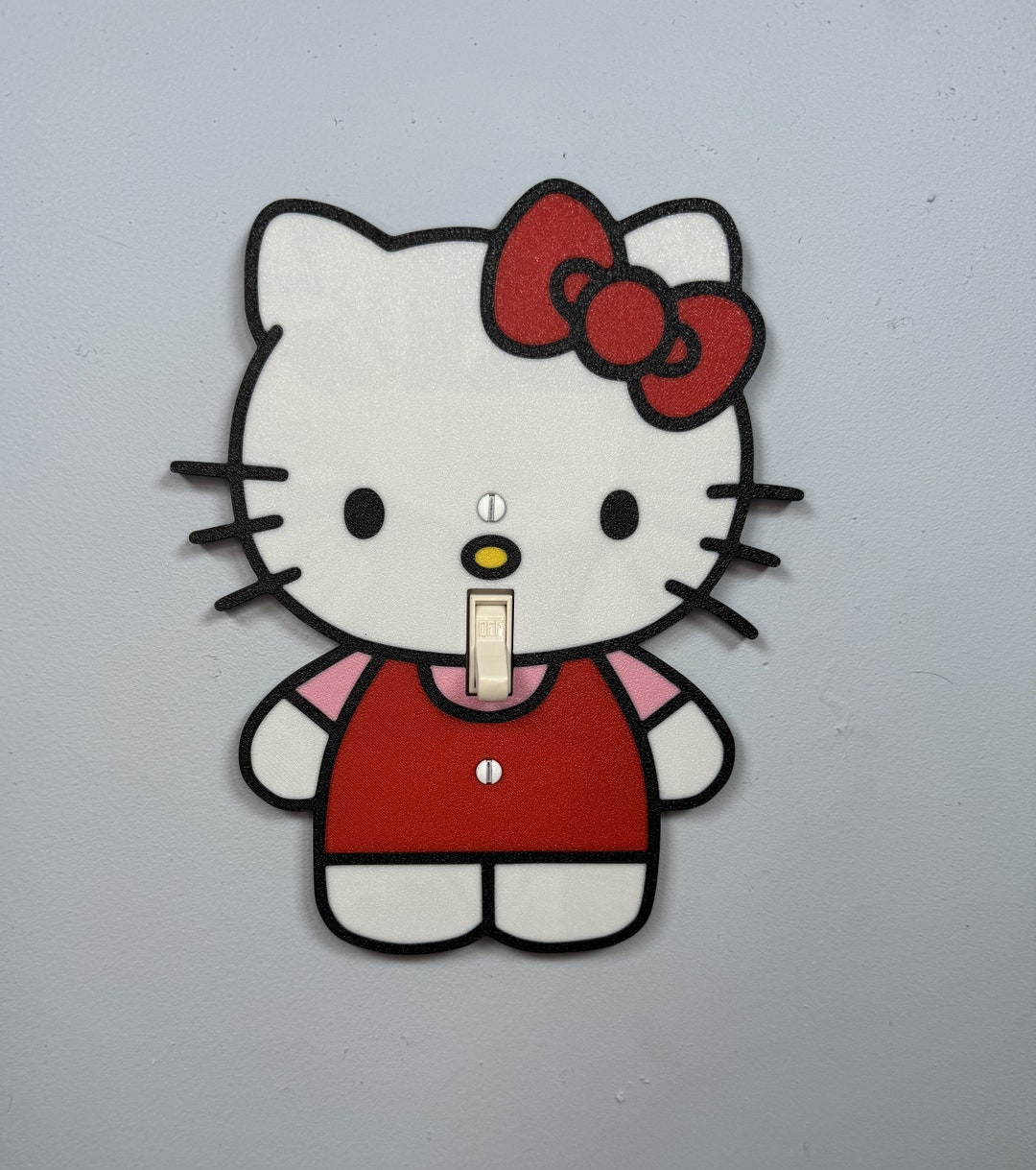 Hello Kitty Bow Light Switch Cover Plate | Toggle | Birthday Gift Idea ...