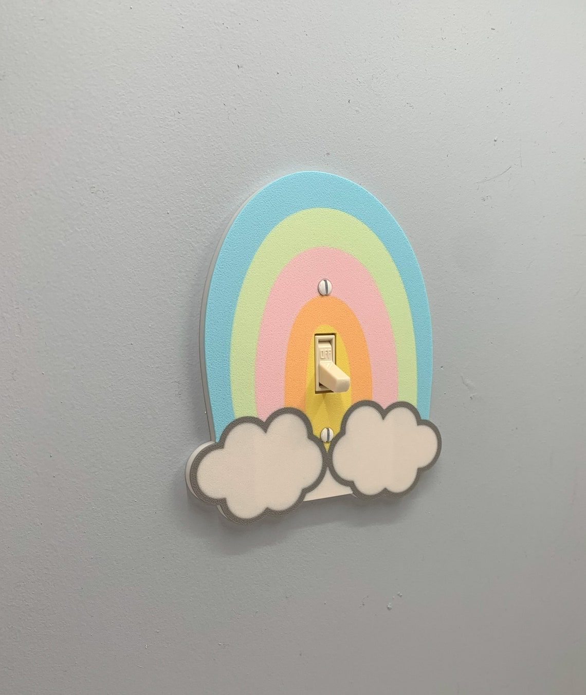 Rainbow Clouds Sky Nursery Decor Light Switch Cover Plate Wall Art ...
