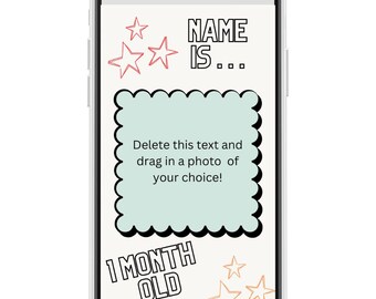 Monthly Milestone Editable Template - Groovy - Etsy