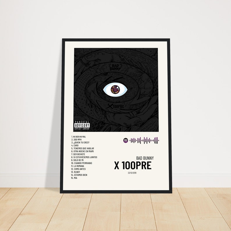 Bad Bunny / X100PRE / Imprimible Digital Portada De Disco - Etsy