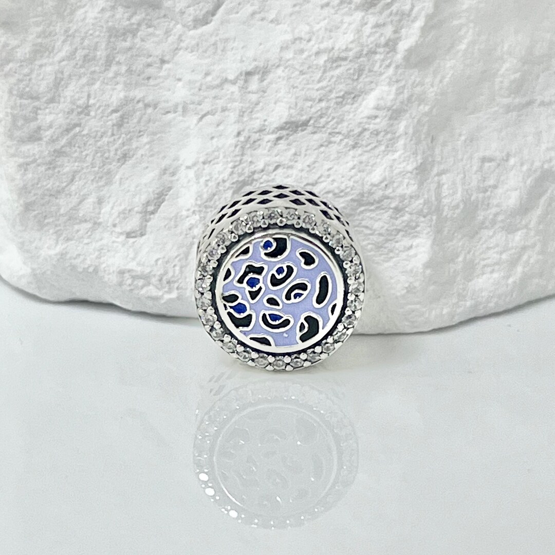 Pandora Blue Leopard Print Bracelet Charm Blue Leopard Print - Etsy