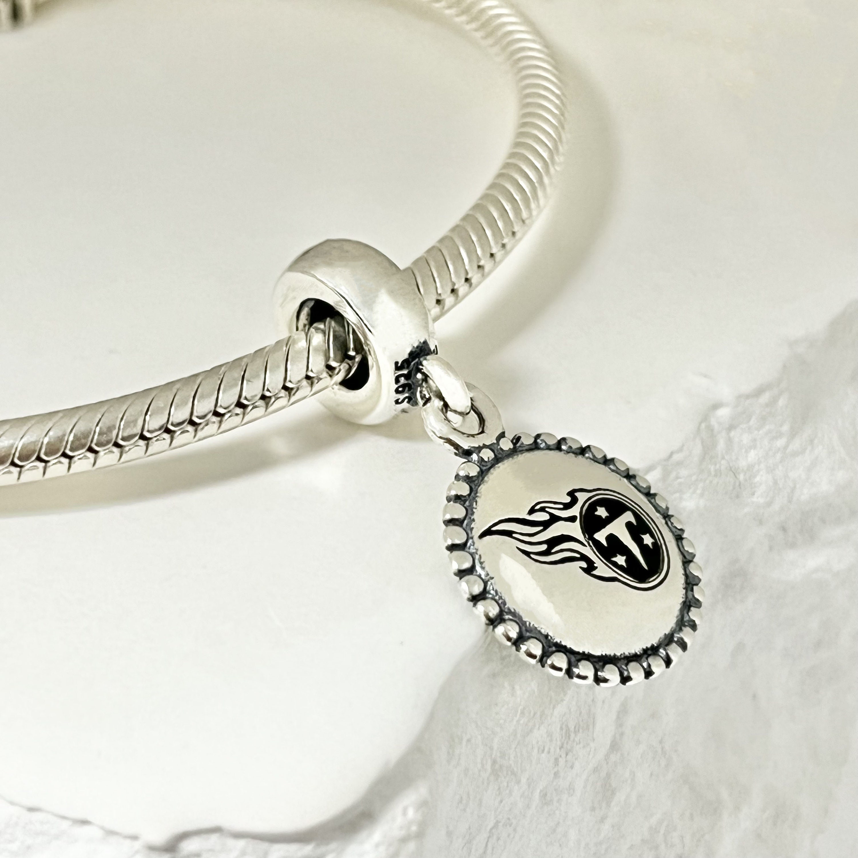 Pandora Football Exclusive Charm, Tennessee Titans Dangle Pendant, S925 ...