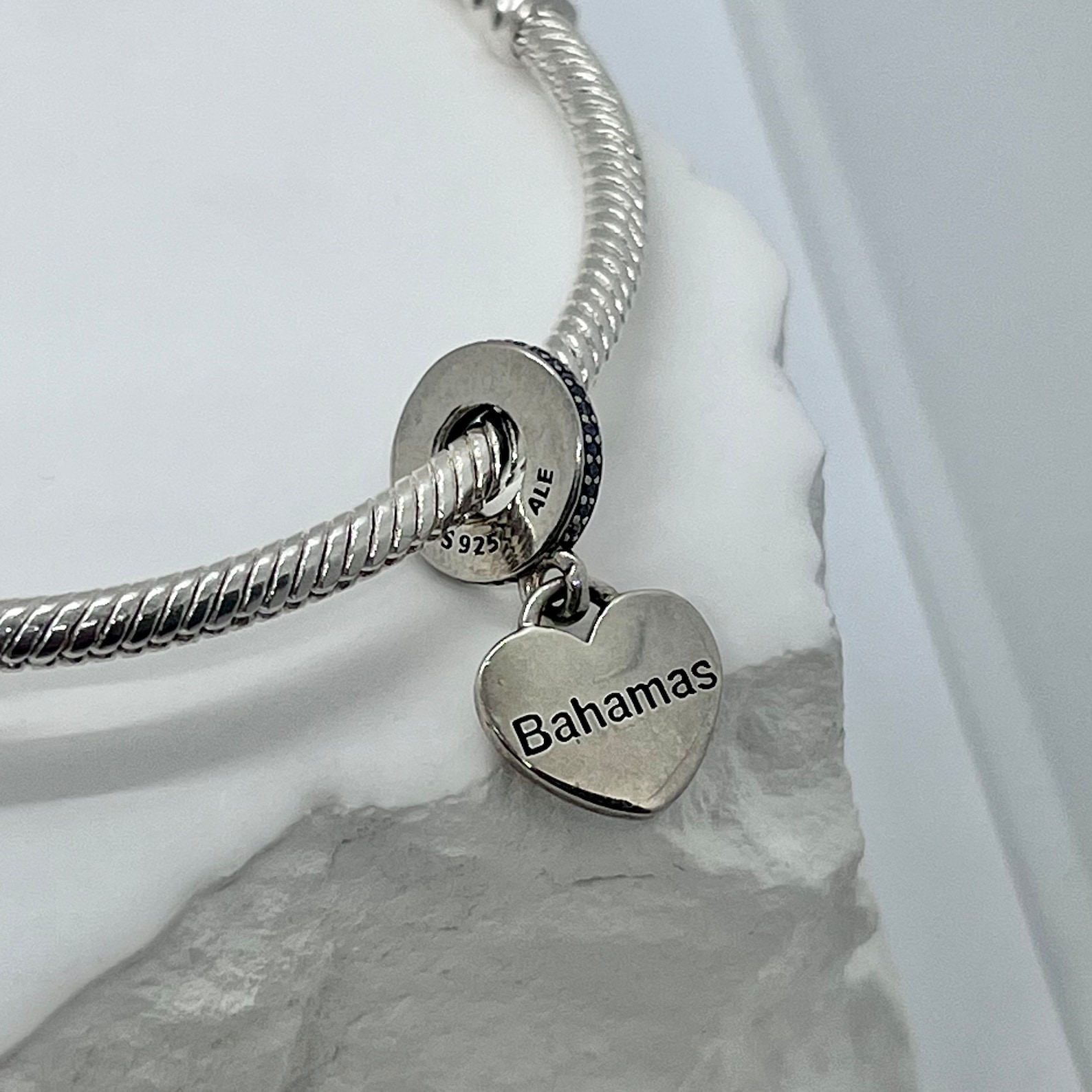 Pandora Bahamas Heart Bracelet Charm Bahamas Flag Heart - Etsy