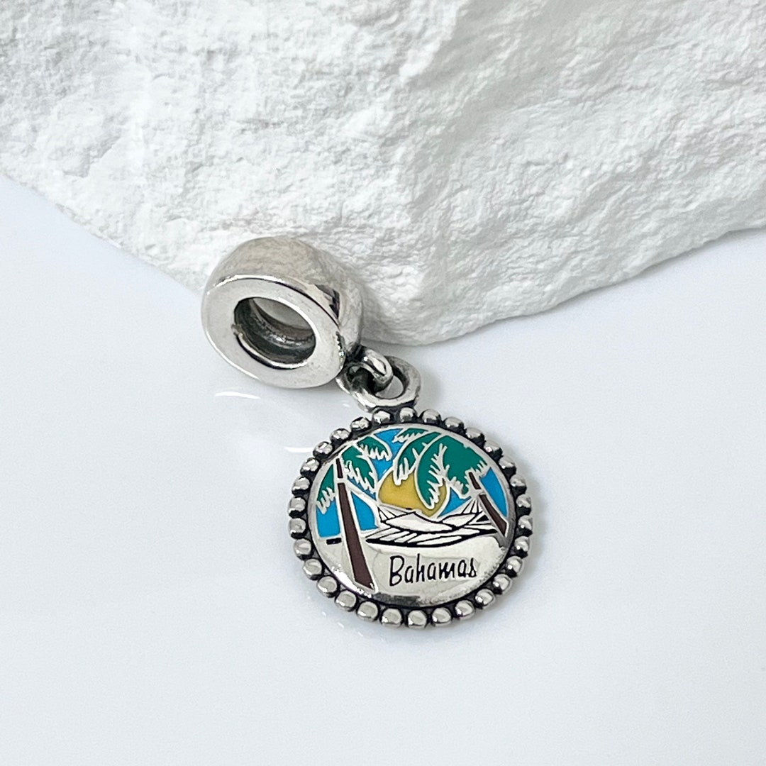 Pandora Bahamas Beach Coconut Trees Bracelet Charm, Dangle Pendant ...