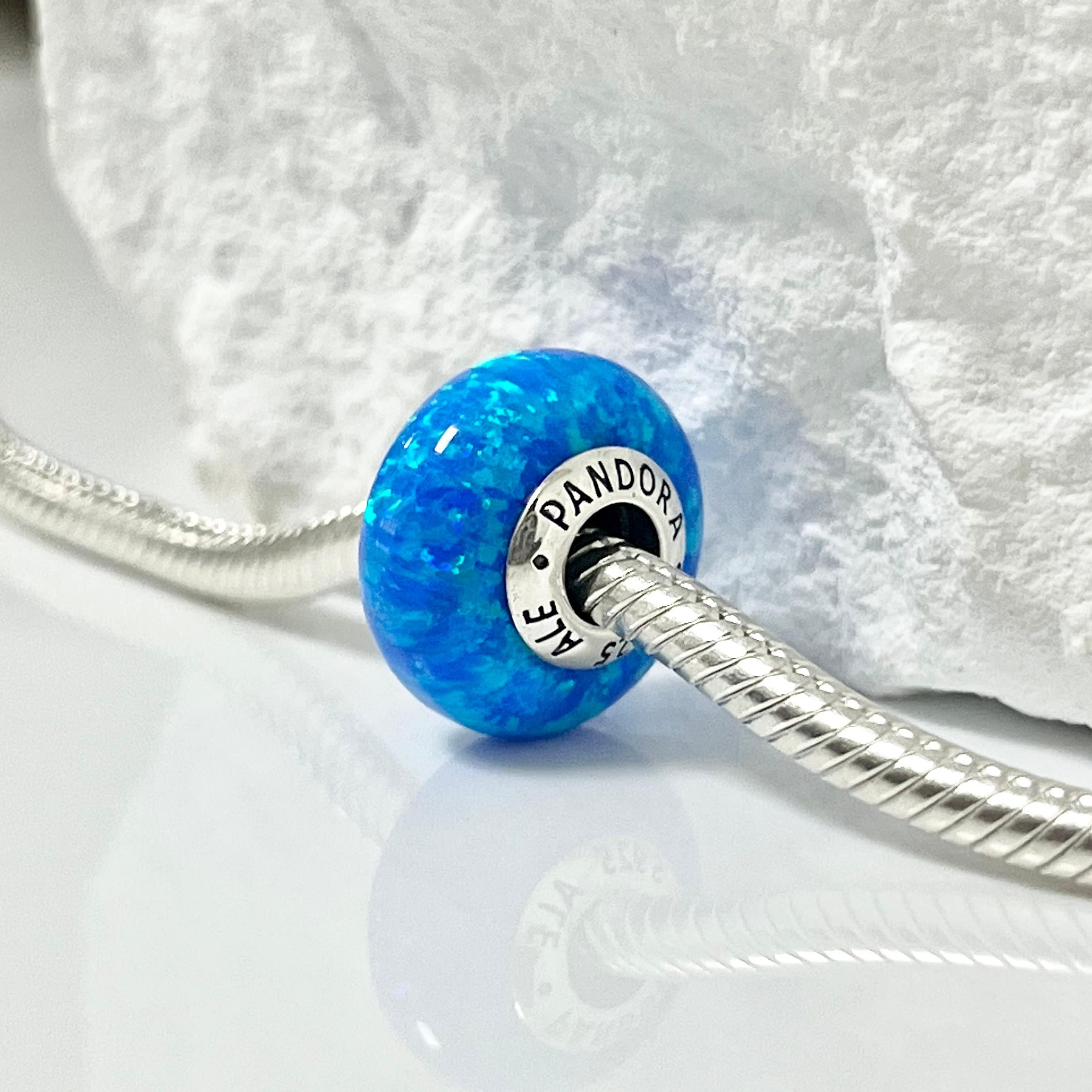 Pandora Opalescent Ocean Deep Blue Charm Murano Glass Bead Charm, S925 ...