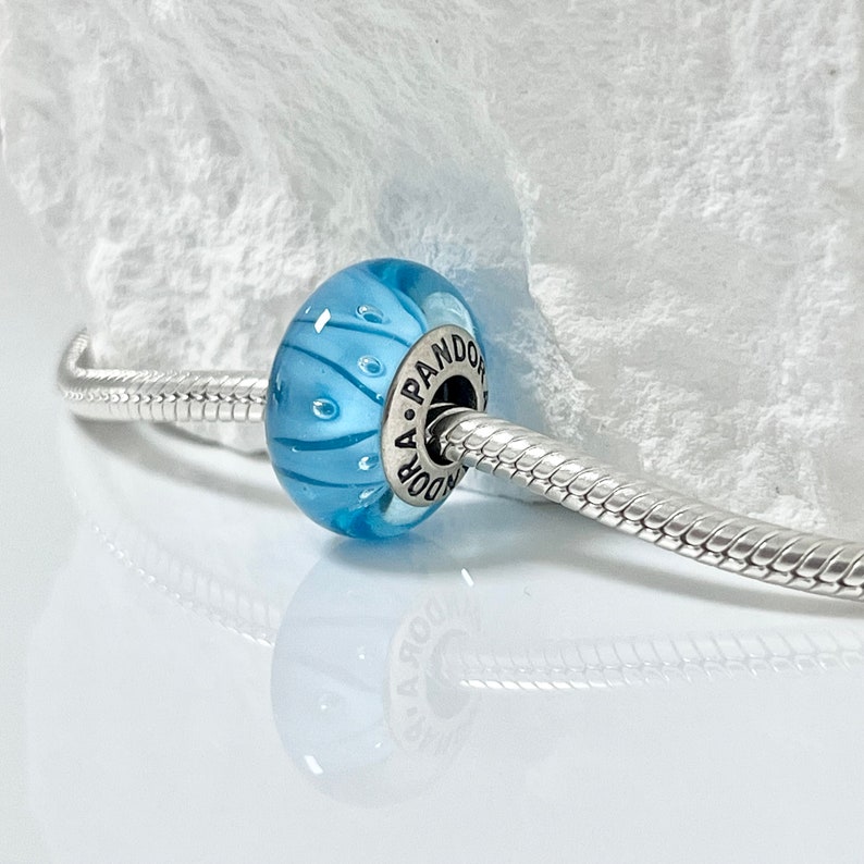 Pandora Turquoise Blue Looking Glass Murano Glass Bead Charm, S925 ...