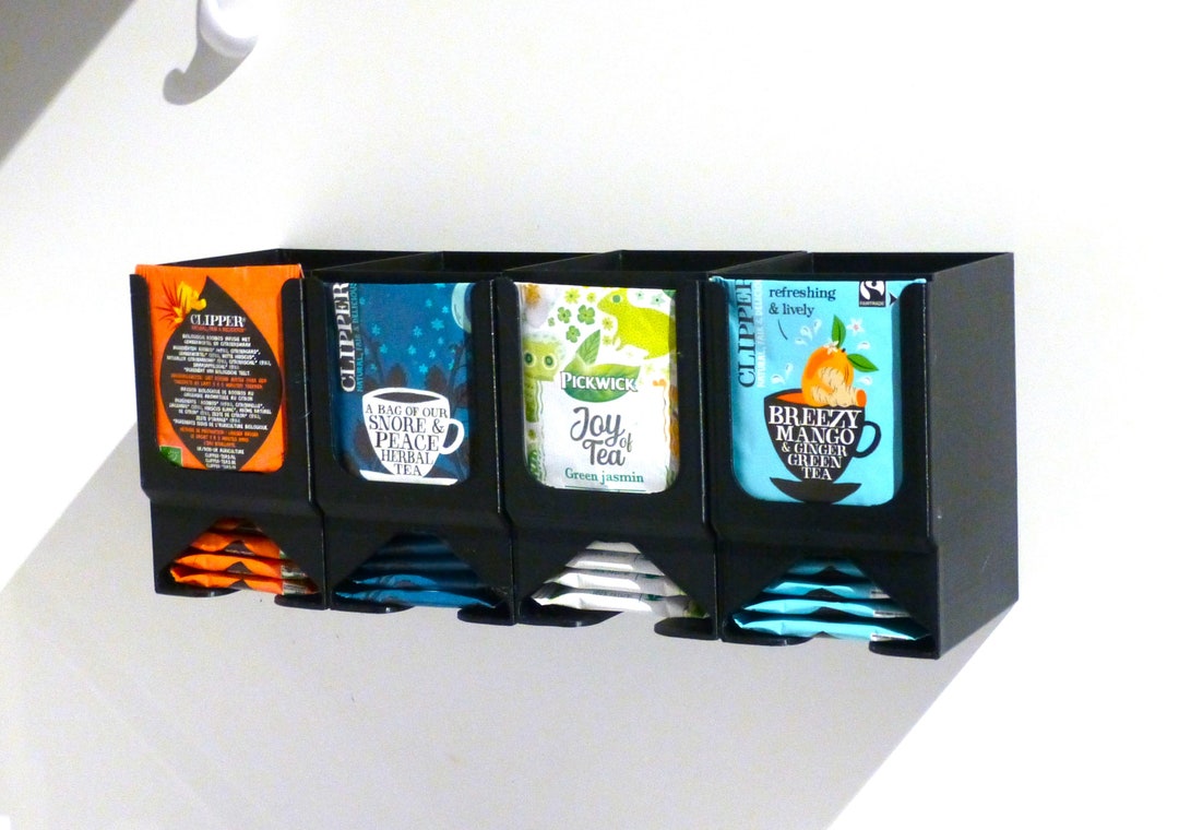 Tea Bag Dispenser Tea Holder on Wall Adhesive Bag Holder - Etsy