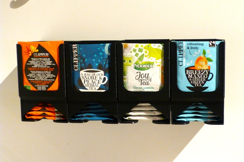 Tea Bag Dispenser - Tea Holder on Wall - Adhesive - Bag Holder - Etsy