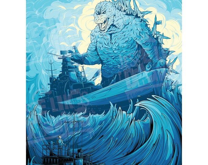 Godzilla Minus One Art Print Godzilla Tokyo Godzilla Kaiju - Etsy