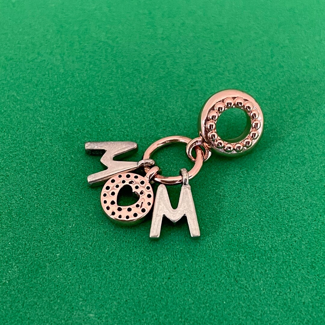 Pandora Mom Letters Dangle Charm authentic Pandora Charms - Etsy
