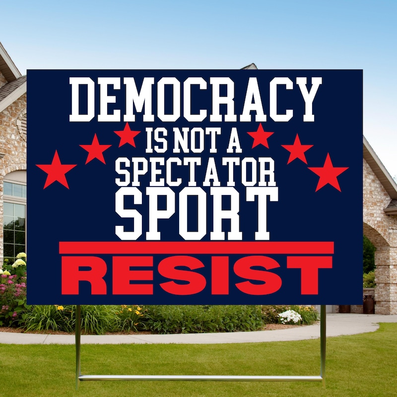 Democracy Protest Sign - Etsy