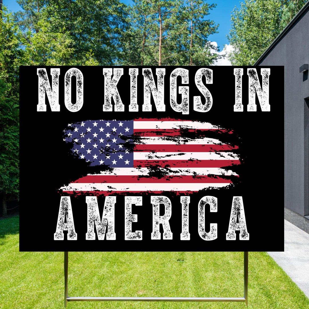 No Kings in America House Garden Yard Sign, Anti Trump Yard Sign ...