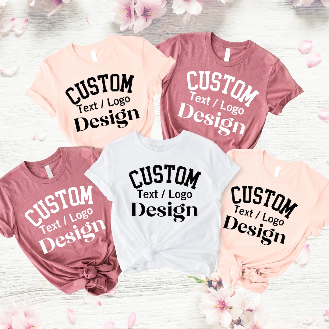 Custom Text Logo Design Shirt,custom Teacher Gift, Custom Bride Shirt ...