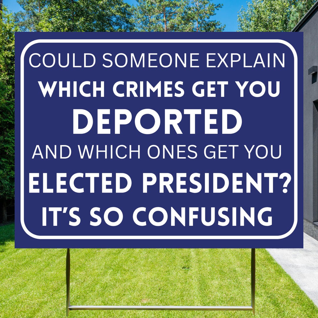 Which Crimes Get You Deported Political Yard Sign, Anti Trump House ...