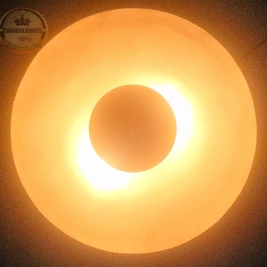 Mid Century Disc Pendant Lamp Big & Small Disc Shade Gold Finish Sky ...