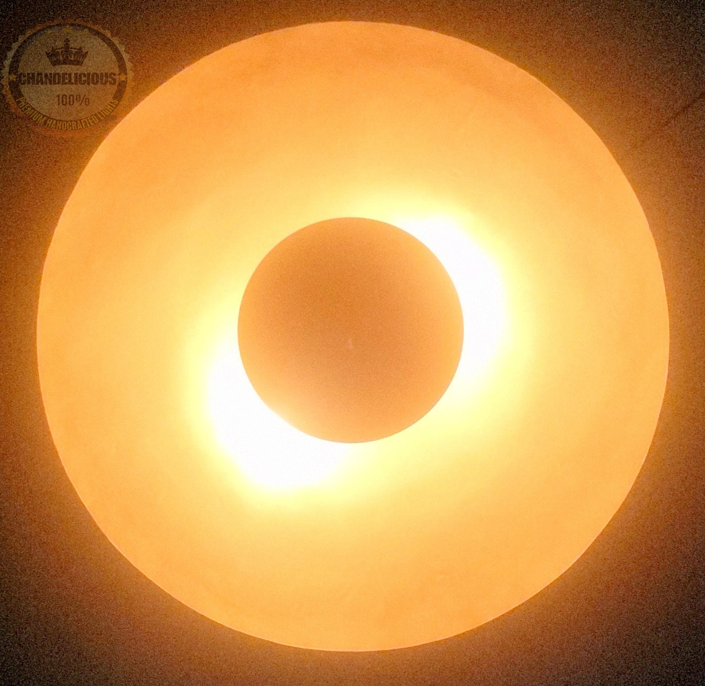 Mid Century Disc Pendant Lamp Big & Small Disc Gold Finish Sky Dome ...