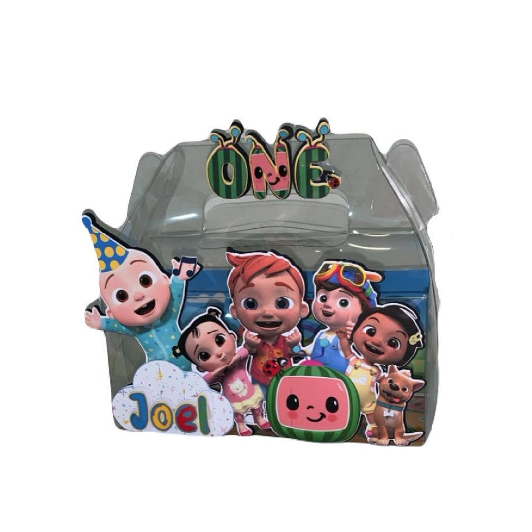 6 Pack Cocomelon Gable Box, Cocomelon Party Favor Box, Custom Favor Box ...