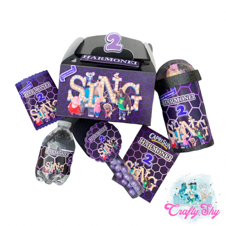 6 Packs Sing 2 Movie Gable Boxes 3D Treat Boxes, Favor Boxes, Candy ...