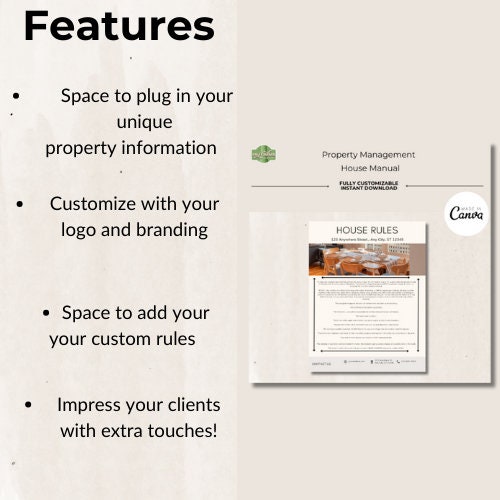 Airbnb House Rules Template, Property Management Vacation Rental House ...