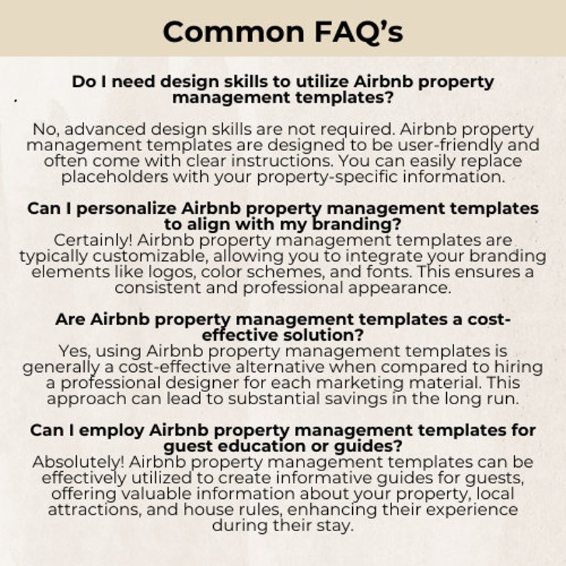Airbnb House Rules Template, Property Management Vacation Rental House ...