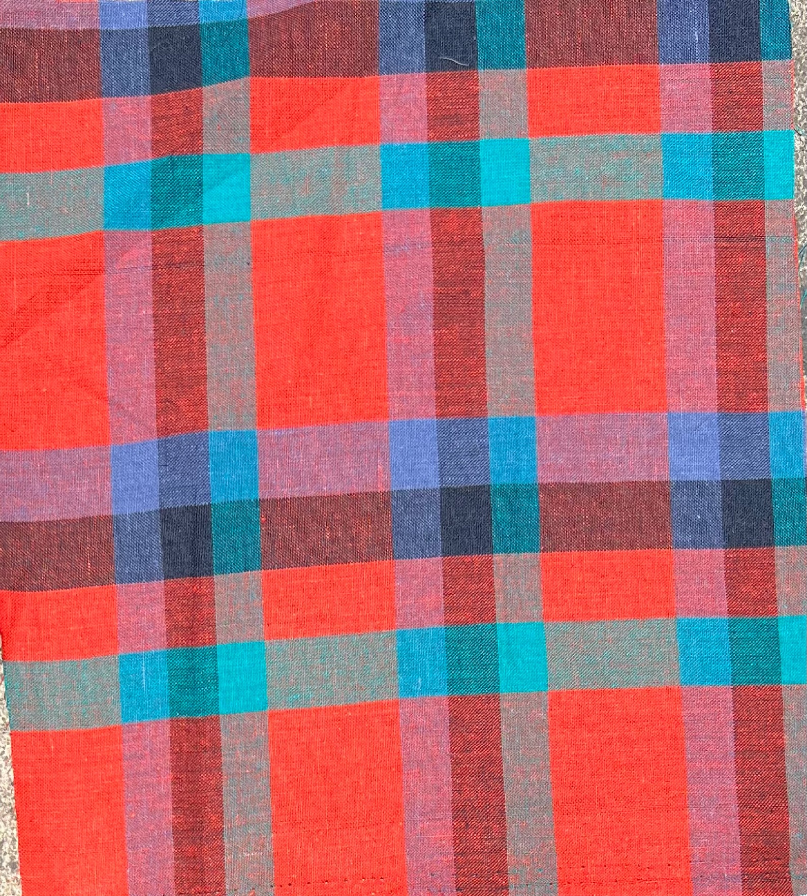 Vintage Style Woven Plaid Fabric, Bright and Beautiful 100% Cotton ...