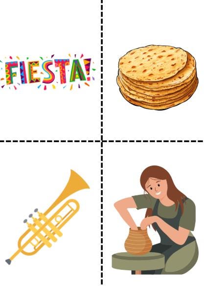 Mexico Bingo Game Printable Mexican Party Game Cultural Family Activity ...