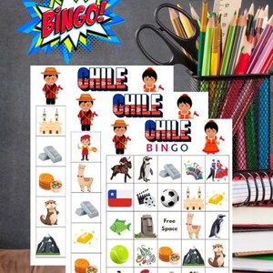Chile Bingo Game Printable Spanish Activity Hispanic Heritage Classroom ...