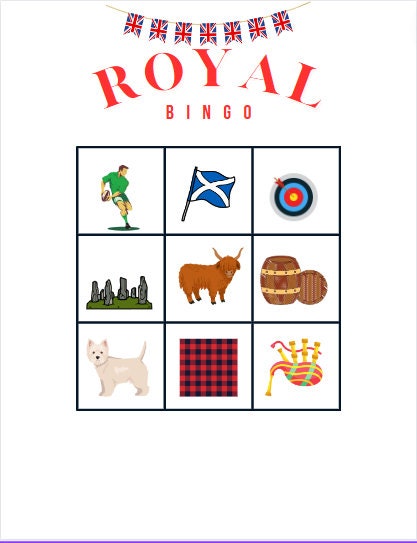 Royal Bingo England Bingo Scotland Bingo Wales Bingo - Etsy