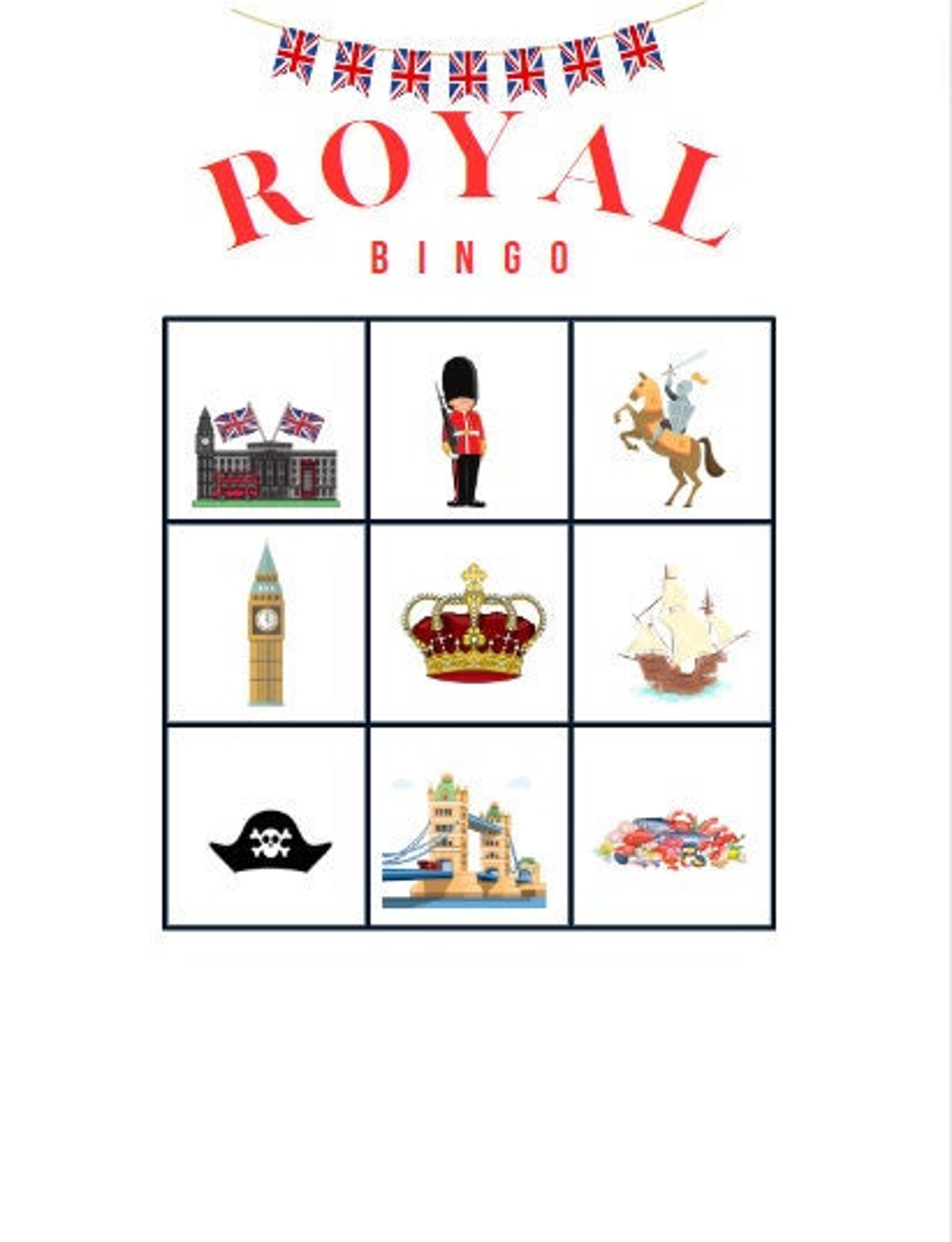 Royal Bingo England Bingo Scotland Bingo Wales Bingo - Etsy